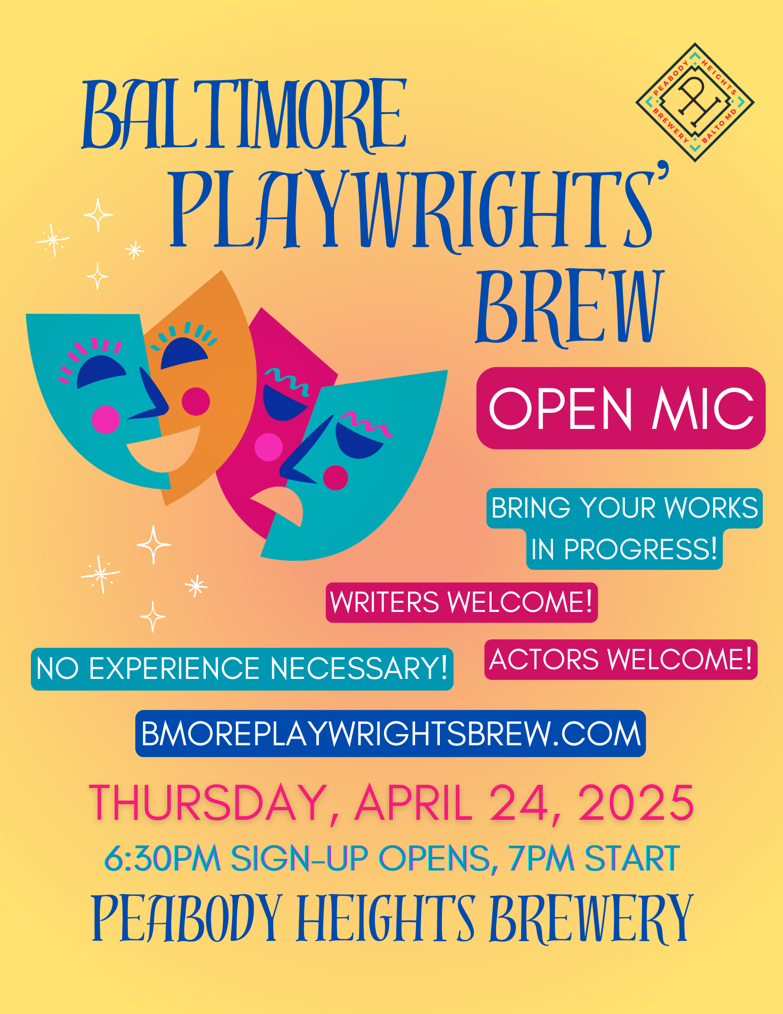 Open Mic Events! – Baltimore Playwrights' Brew